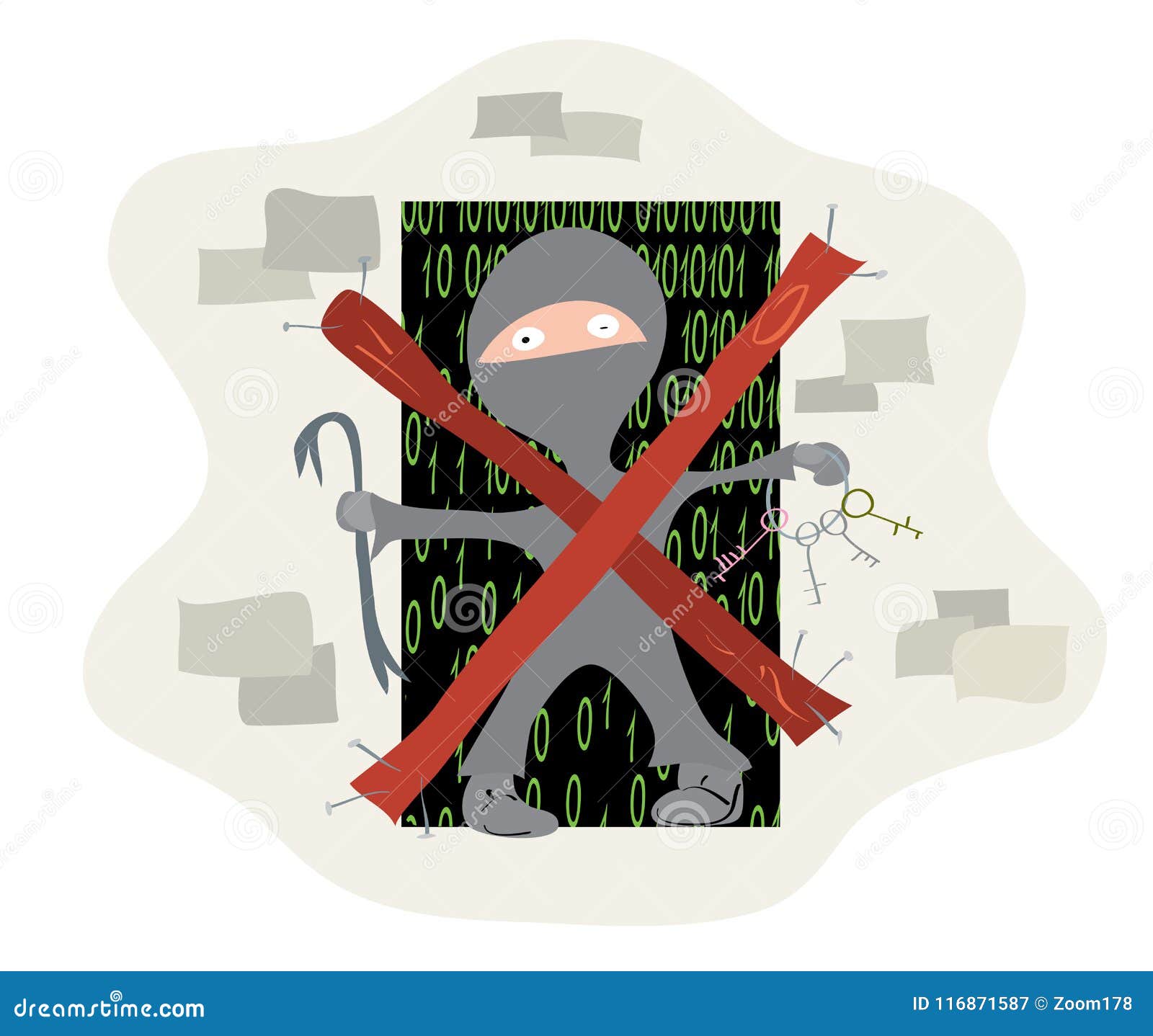 Protection Against Unauthorized Access Stock Vector - Illustration of ...