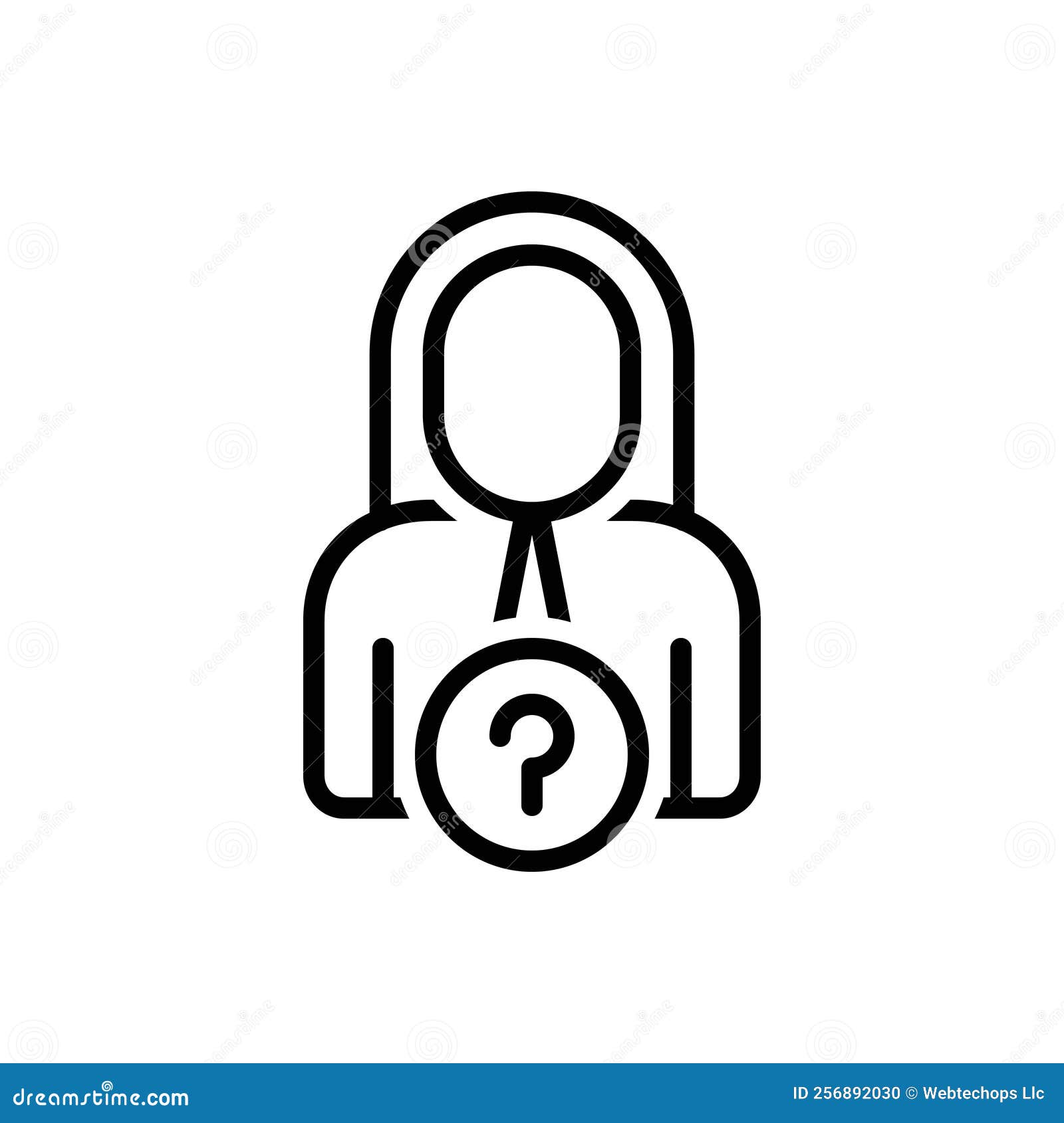 Black Line Icon for Stranger, Outsider and Unknown Stock Vector ...