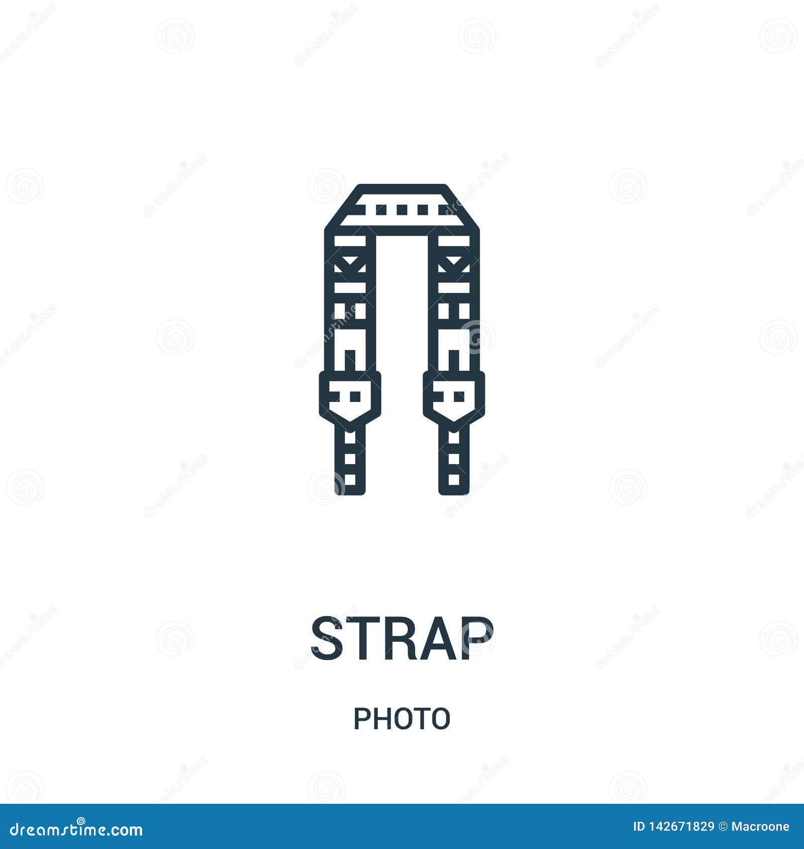 Strap Icon Vector from Photo Collection. Thin Line Strap Outline Icon ...