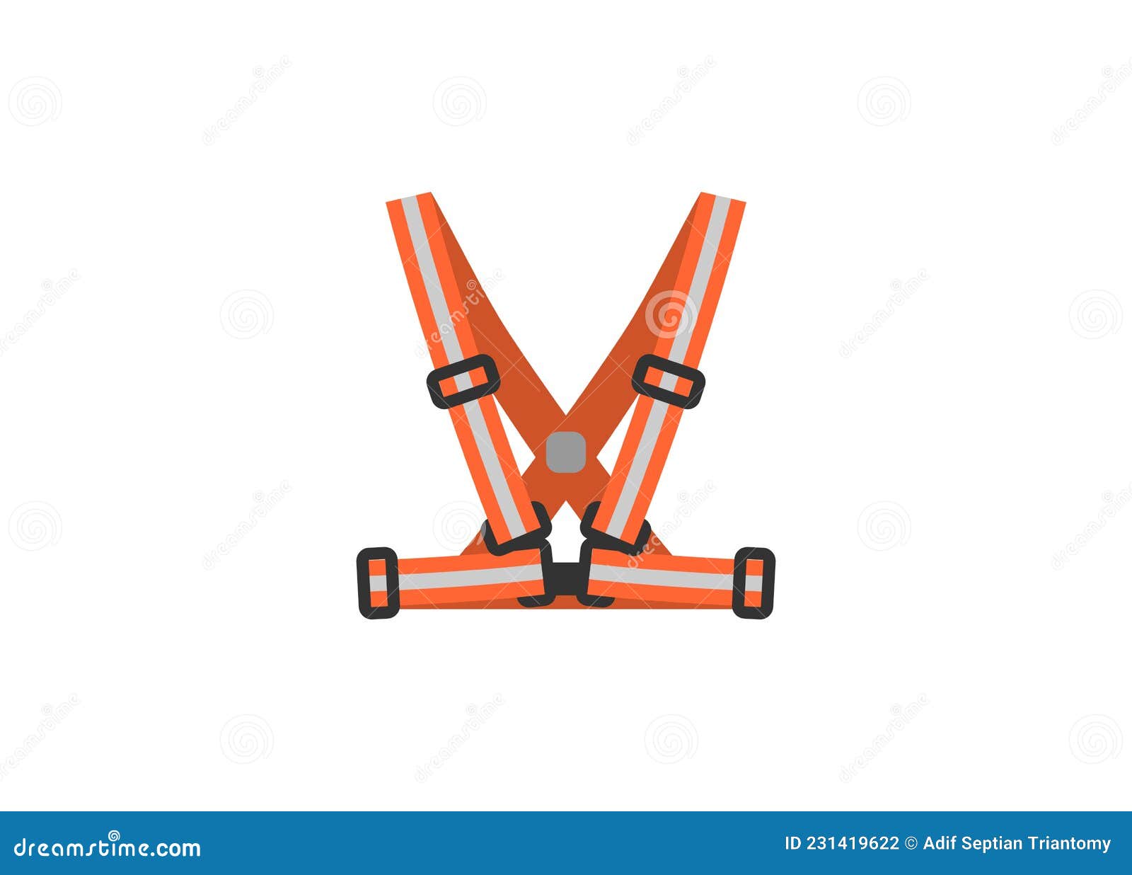 Strap Safety Vest. Simple Flat Illustration. Stock Vector ...