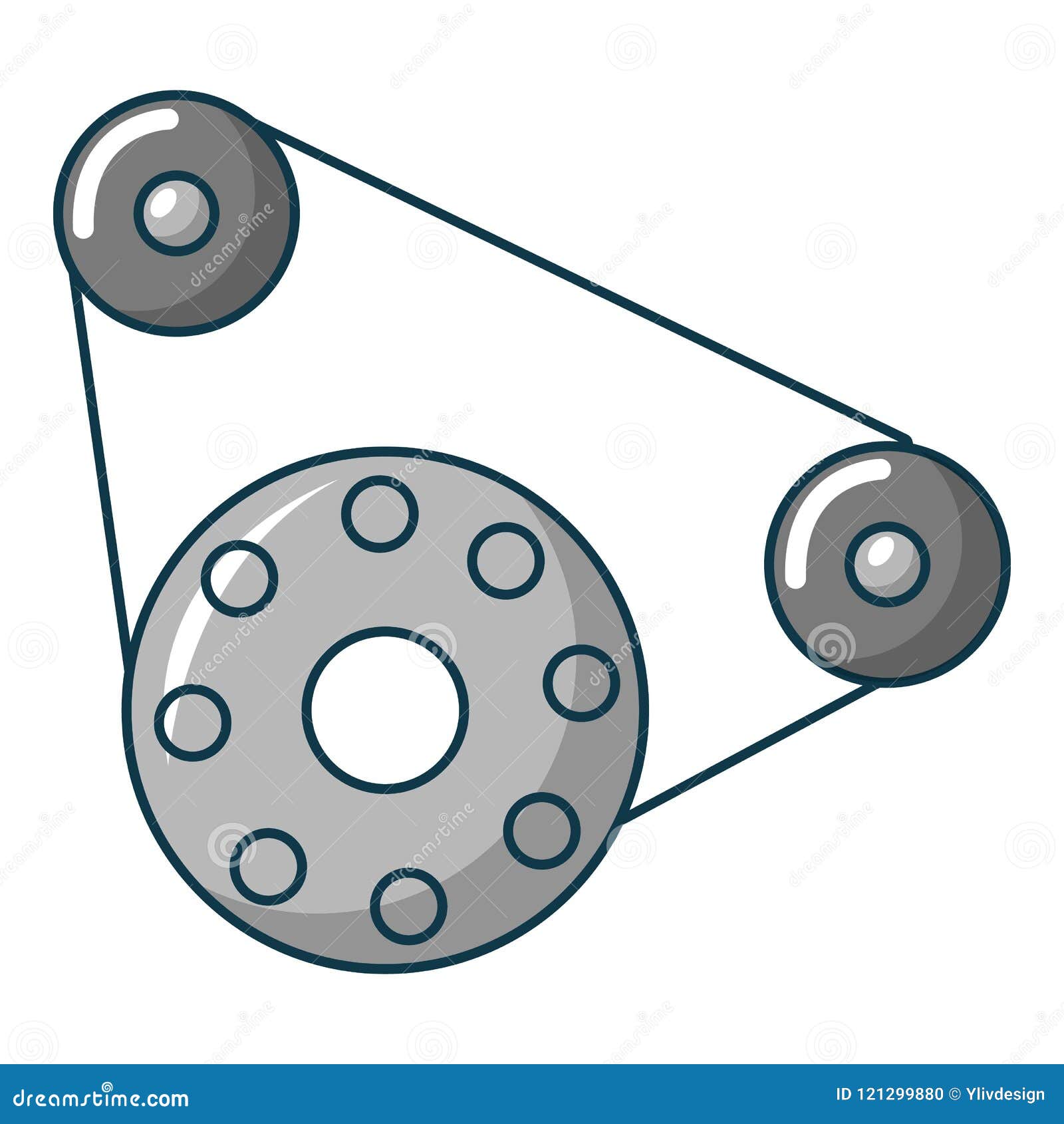 Strap Timing Belt Icon, Cartoon Style Stock Vector - Illustration of ...