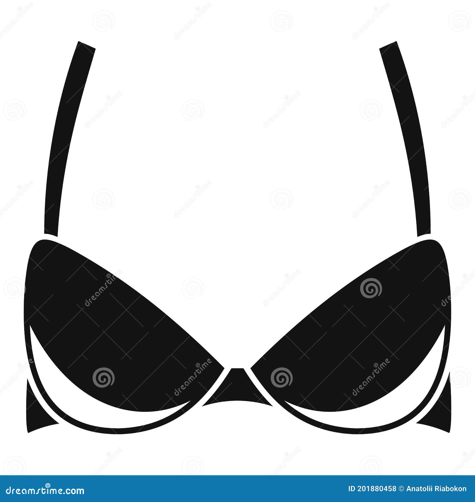 Set Of Strapless Bra Bandeau Technical Fashion Illustration With Fitted ...