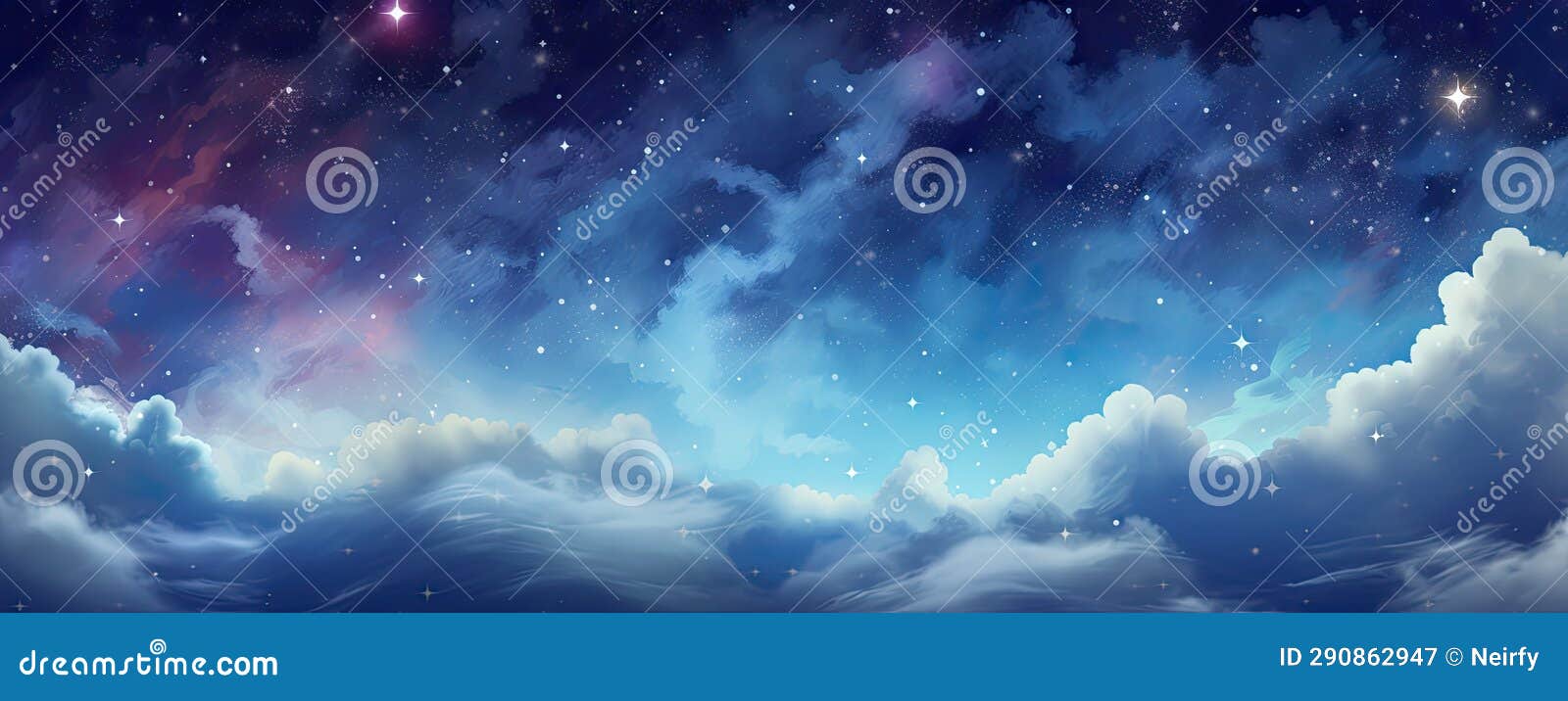 Strarry sky with clouds stock illustration. Illustration of weather ...