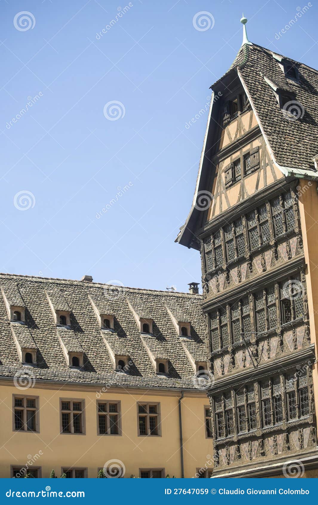 Strasbourg - Ancient Houses Stock Image - Image of blue, skylights ...
