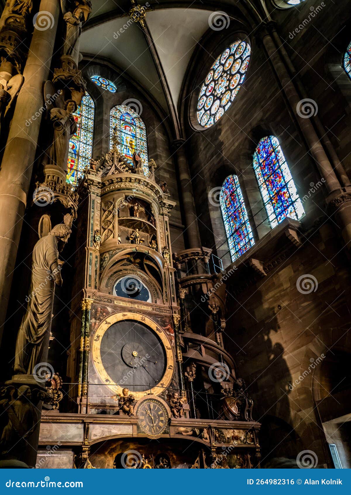 Astronomical Clock at the Strasburg Cathedral, France. Editorial Photo ...