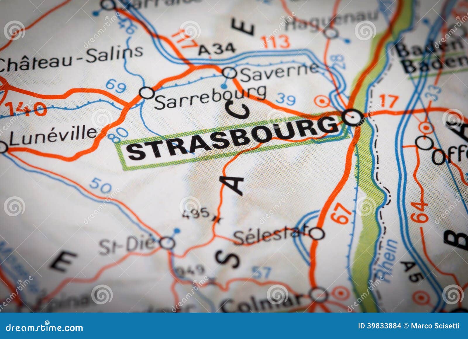 Strasbourg stock photo. Image of effect, paper, cartography - 39833884