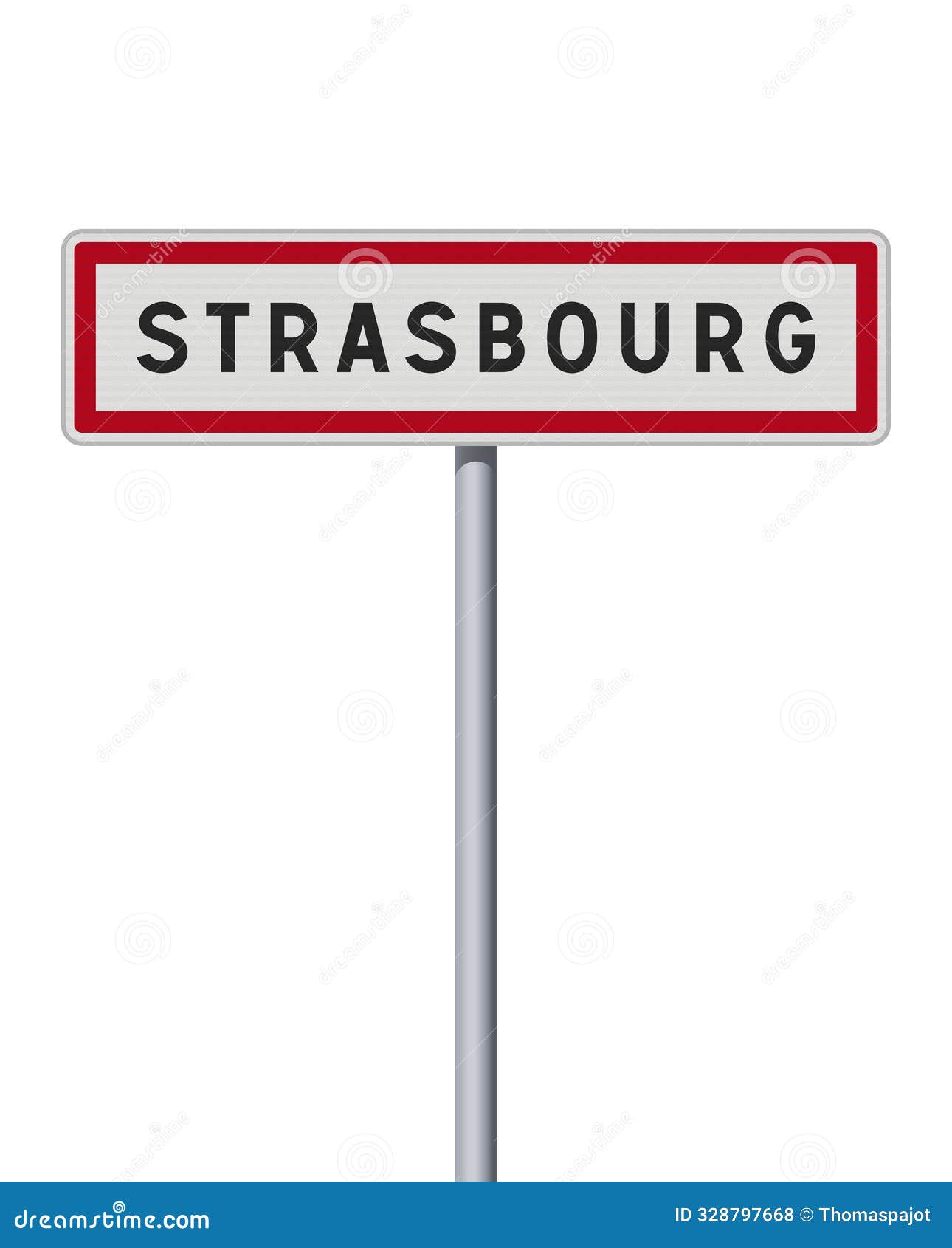 City of Strasbourg Entrance Road Sign Stock Vector - Illustration of ...