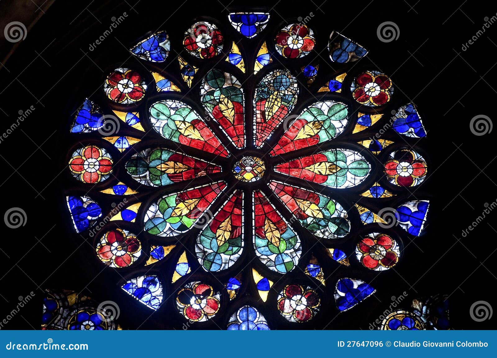 Strasbourg - the Gothic Cathedral, Rose Window Stock Photo - Image of ...