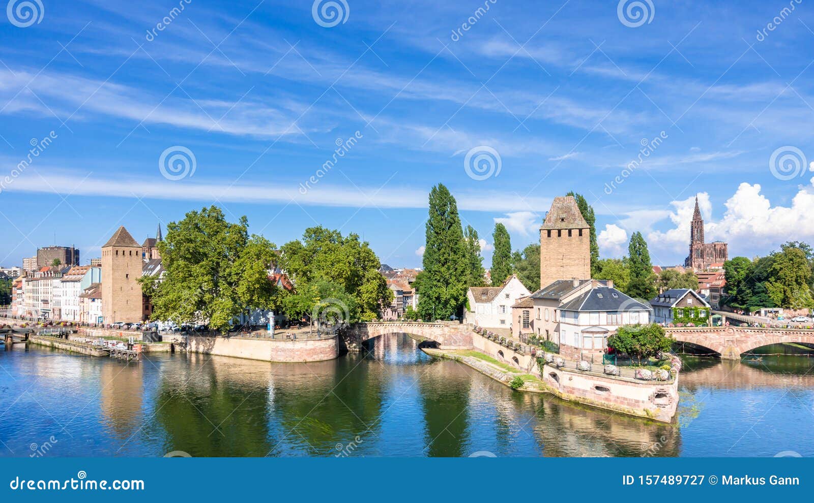 Strasbourg Scenery Water Towers Stock Image - Image of landmark ...