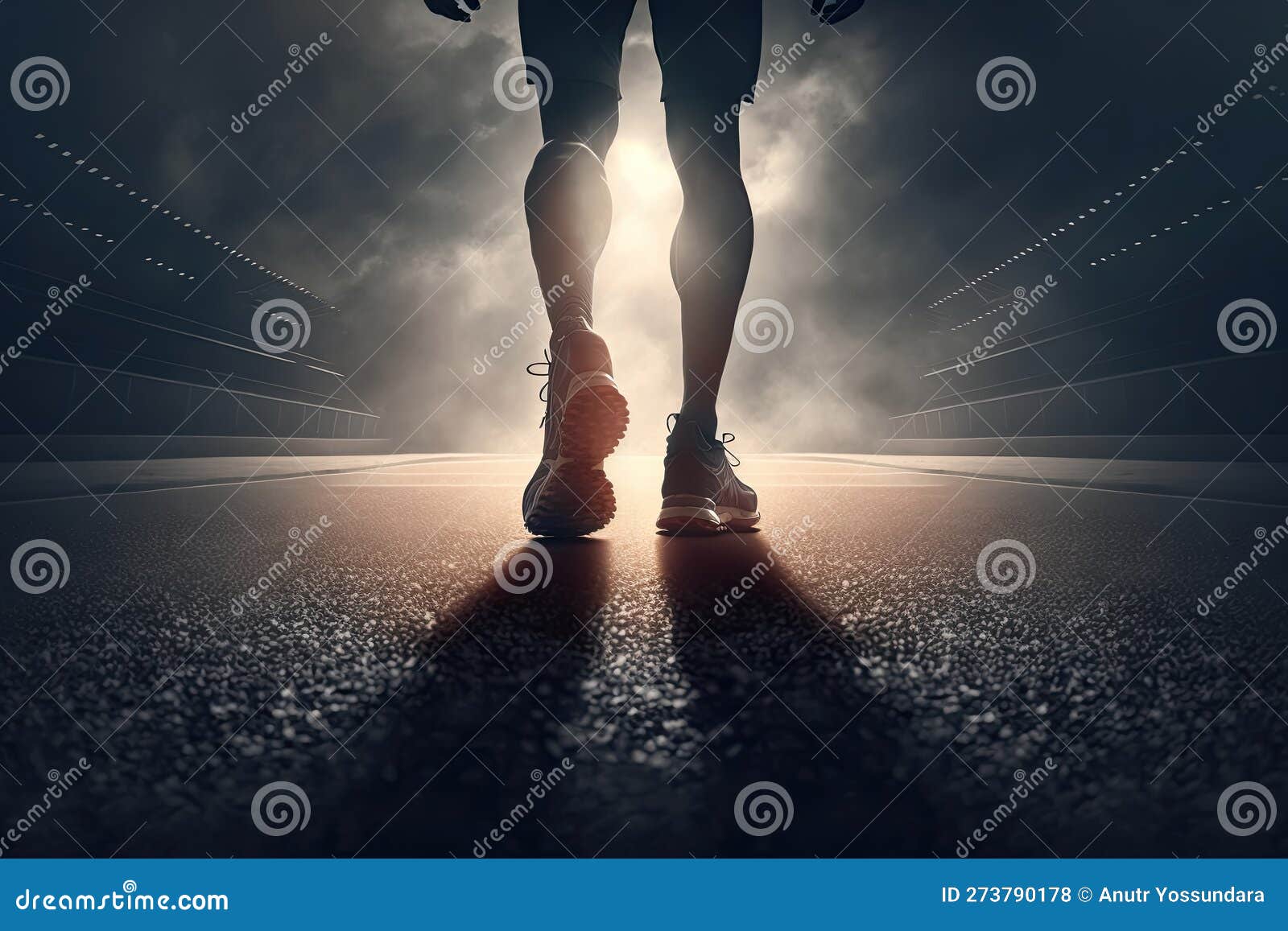 Strat Now, Runner Foot at the Start Line Ready for a Running Race, for ...