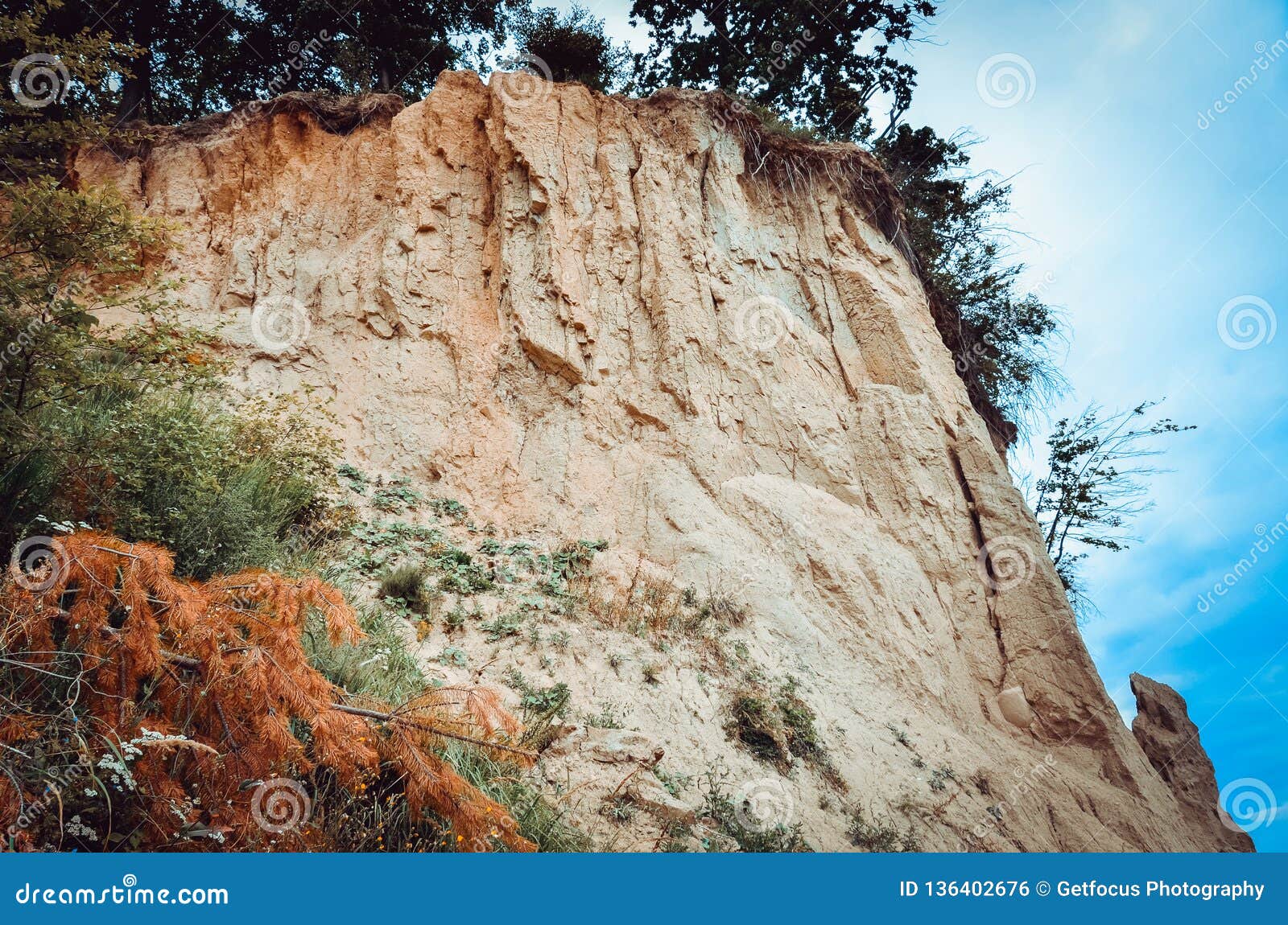 Strata within the cliff stock photo. Image of rock, choshi - 136402676