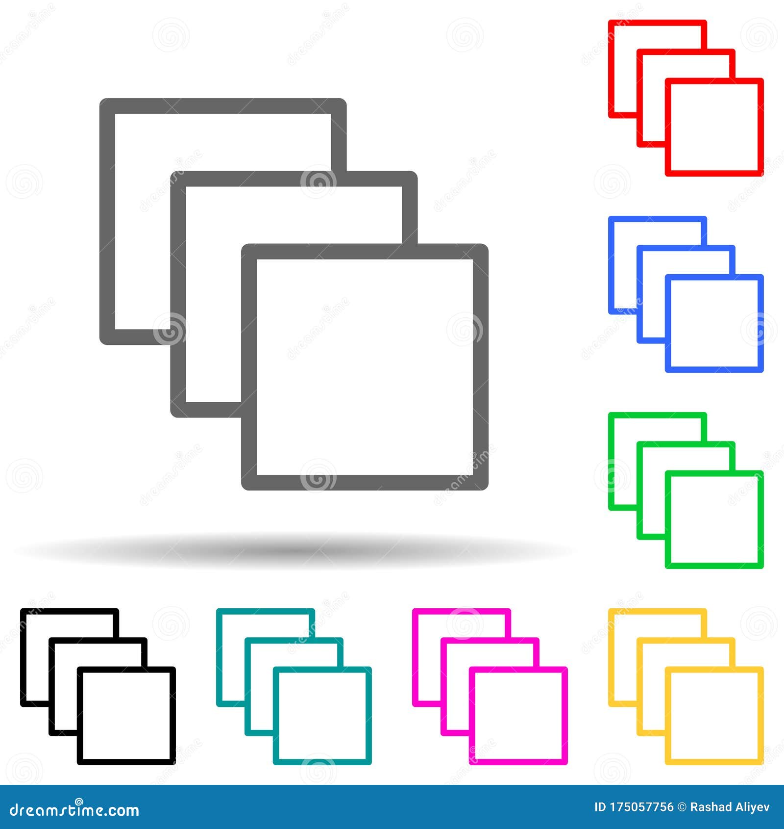 Strata Multi Color Style Icon Simple Thin Line Outline Vector Of Web Icons For Ui And Ux