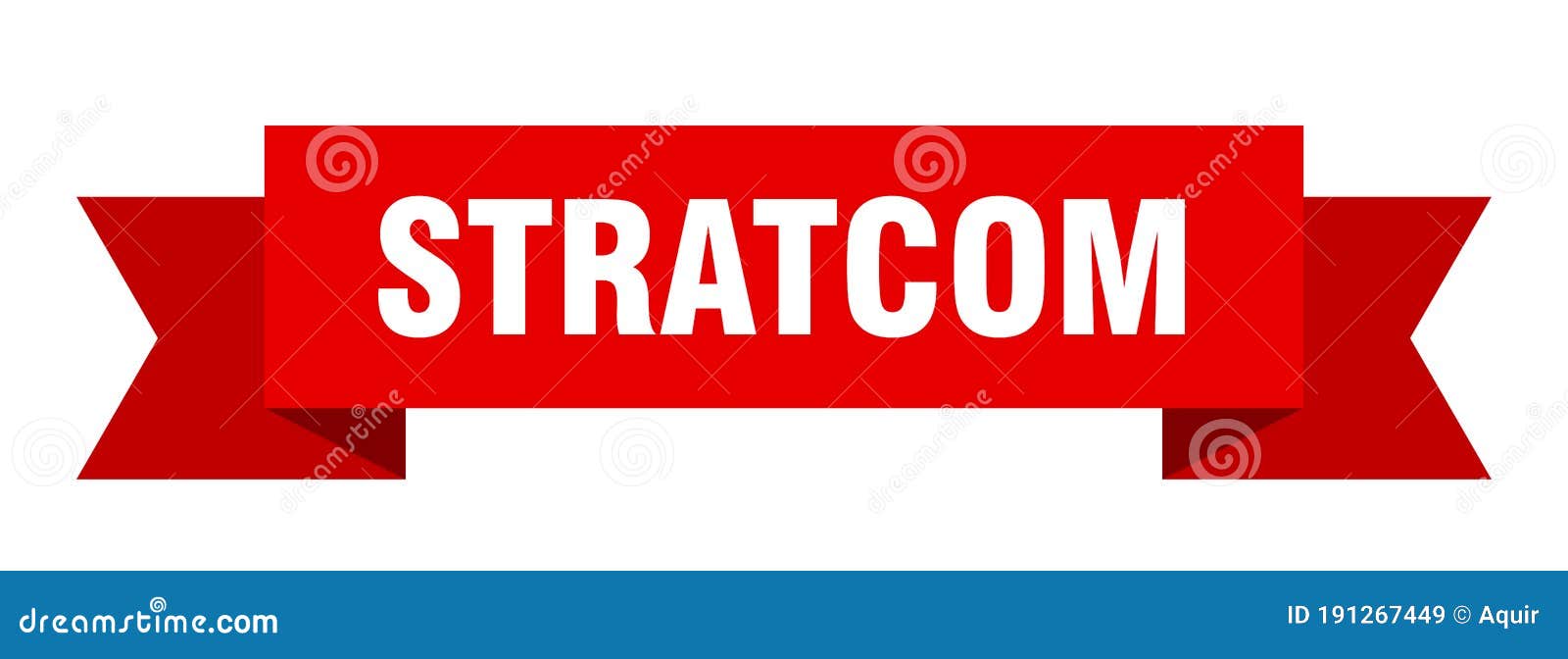 Stratcom ribbon. stock vector. Illustration of graphic - 191267449