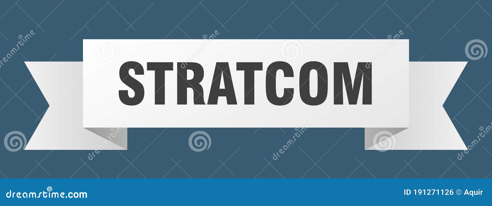 Stratcom ribbon. stock vector. Illustration of sign - 191271126