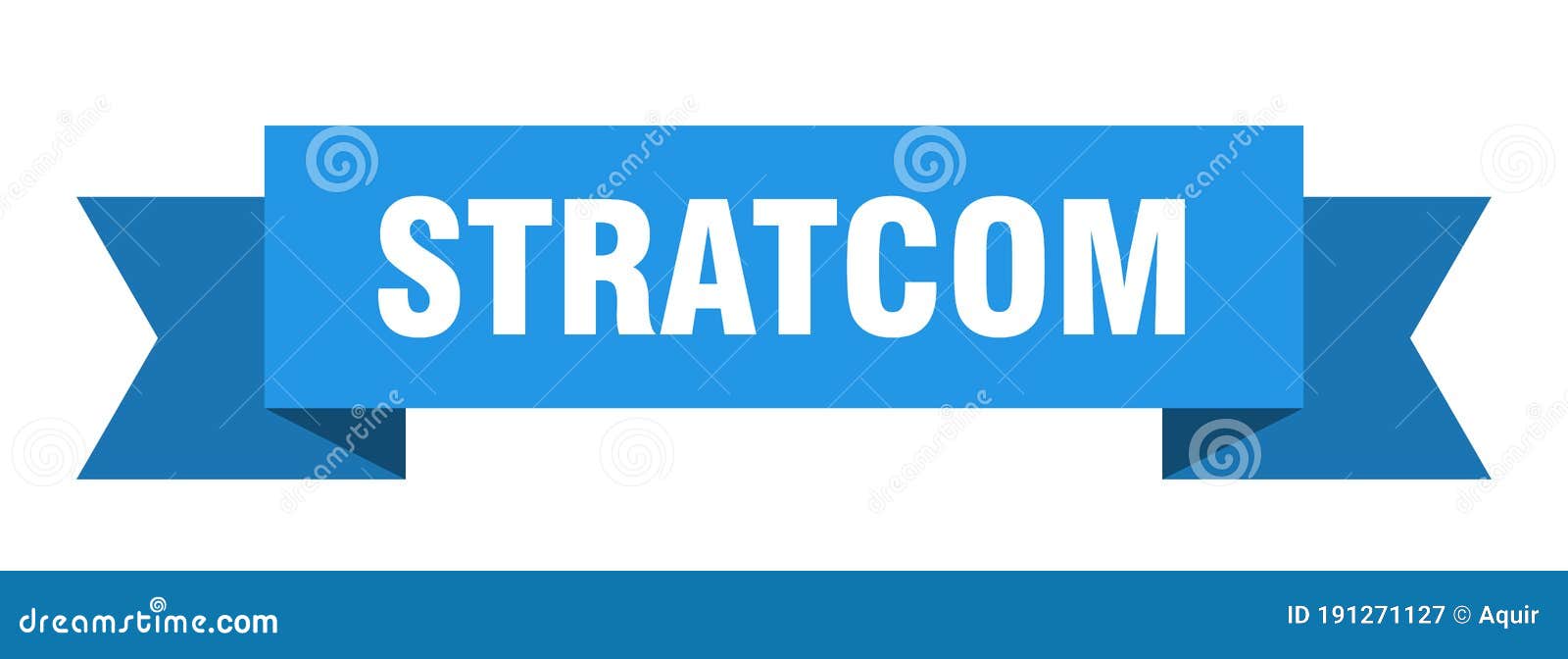 Stratcom ribbon. stock vector. Illustration of sticker - 191271127