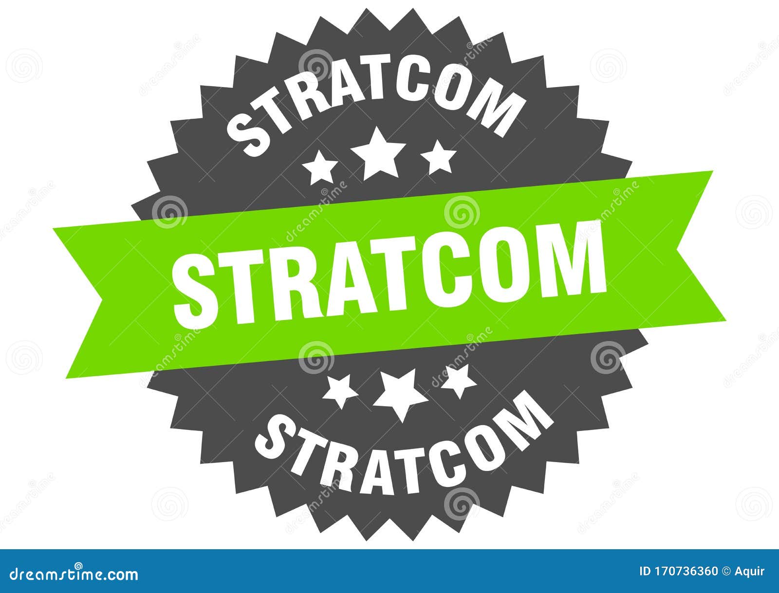 Stratcom Sign. Stratcom Circular Band Label. Stratcom Sticker Stock ...