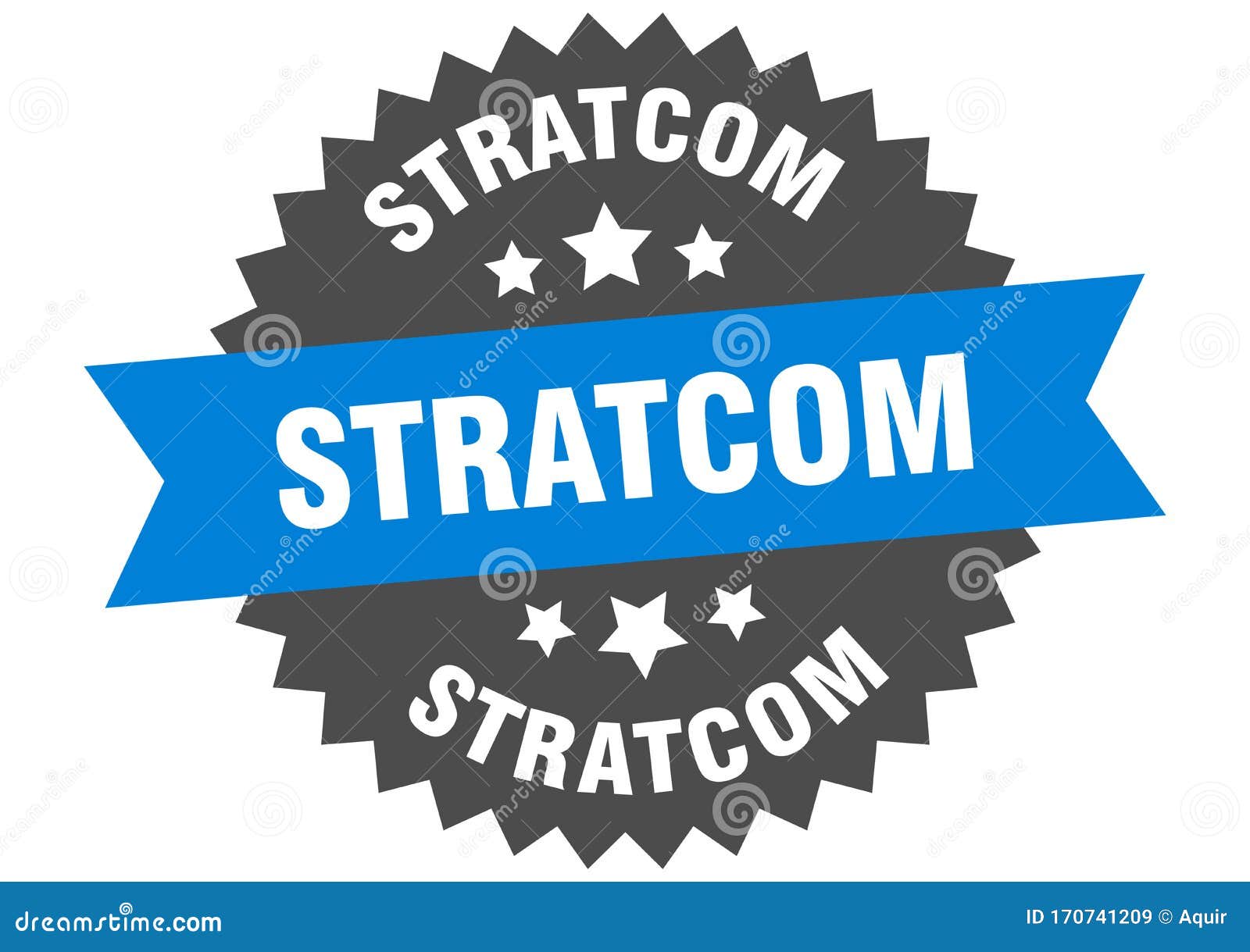 Stratcom Sign. Stratcom Circular Band Label. Stratcom Sticker Stock ...