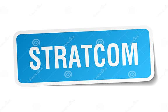 Stratcom square sticker stock vector. Illustration of three - 94549984