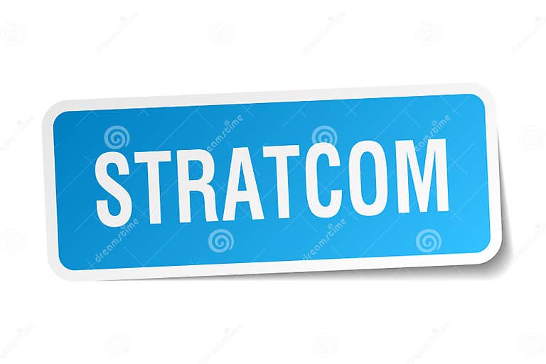 Stratcom square sticker stock vector. Illustration of three - 94549984