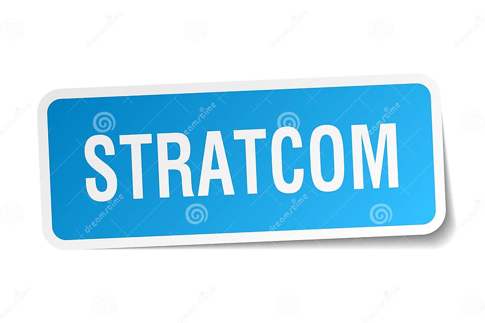 Stratcom square sticker stock vector. Illustration of three - 94549984