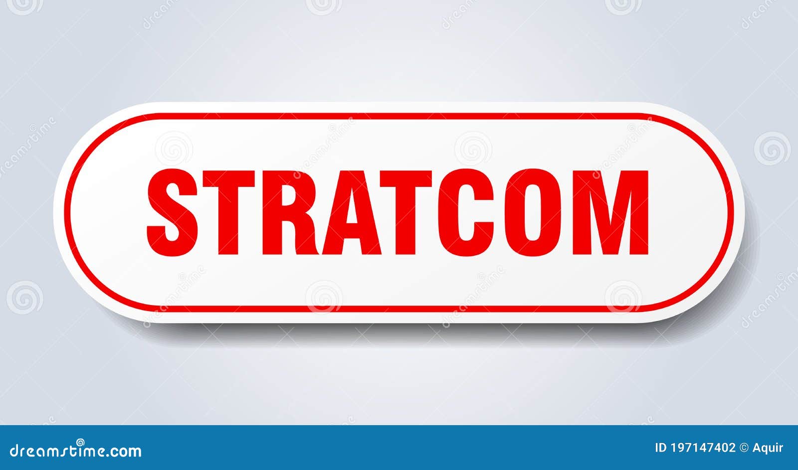 Stratcom sticker. stock vector. Illustration of stamp - 197147402