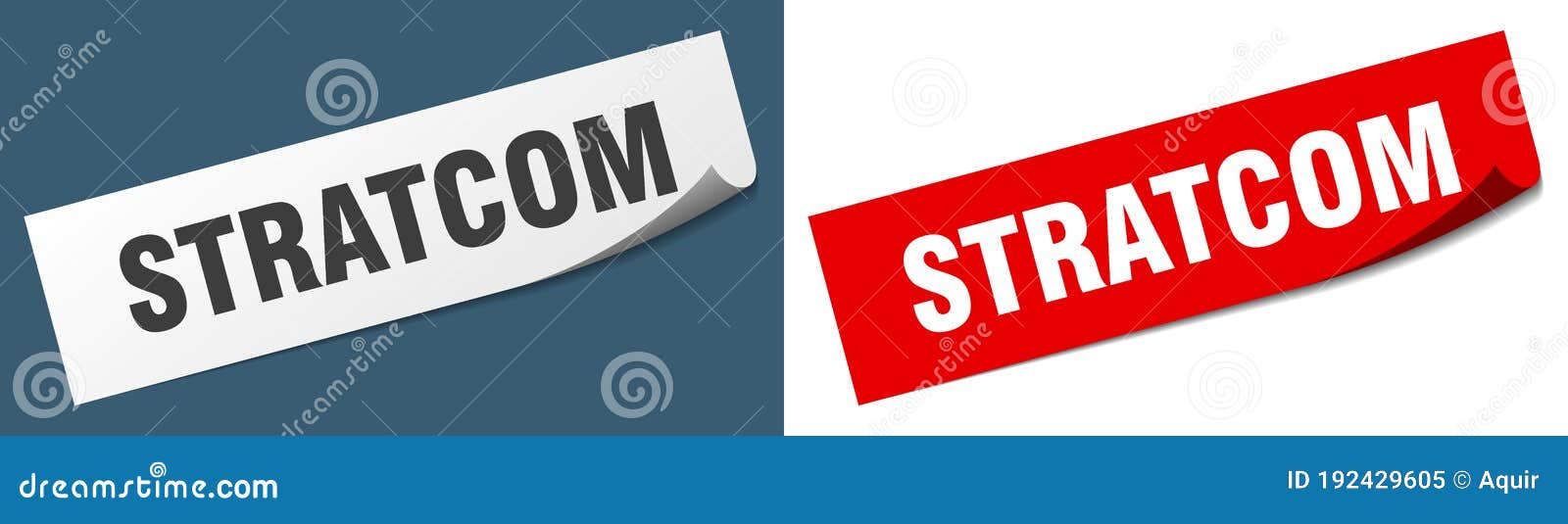 Stratcom Sticker. Stratcom Sign Set Stock Vector - Illustration of ...