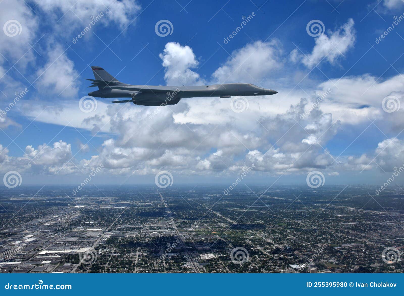 Strategic bomber in flight stock photo. Image of flying - 255395980