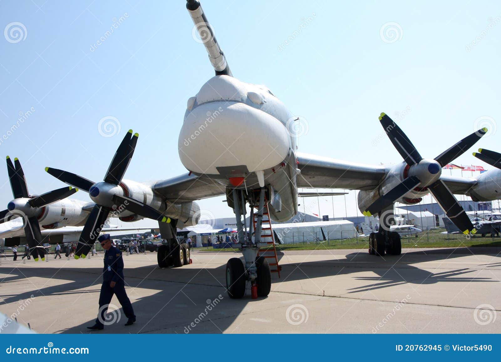 Strategic bomber Tu-95MS editorial image. Image of aircraft - 20762945