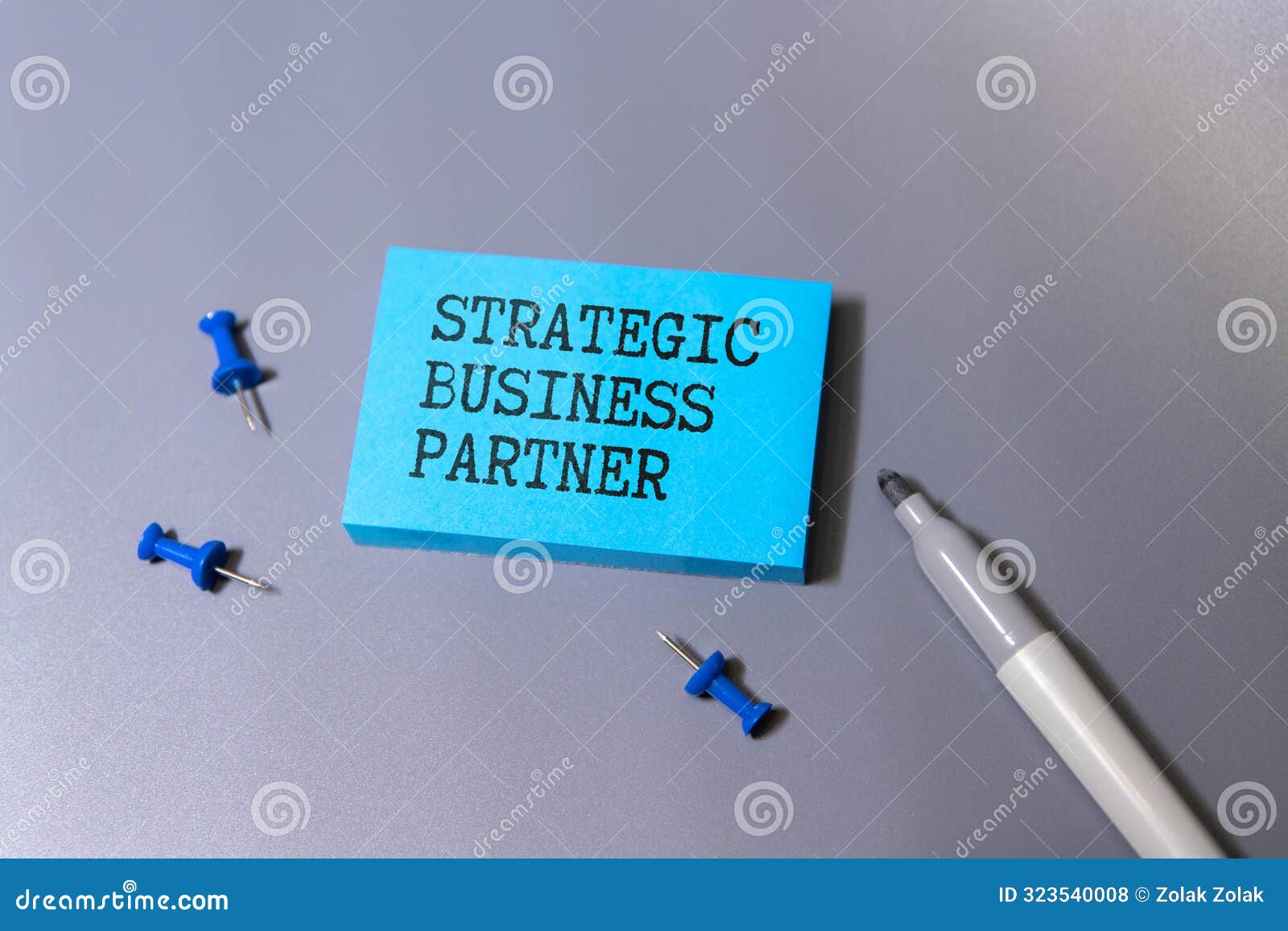 Strategic Business Partner Text on Paper on the Chart Background with ...