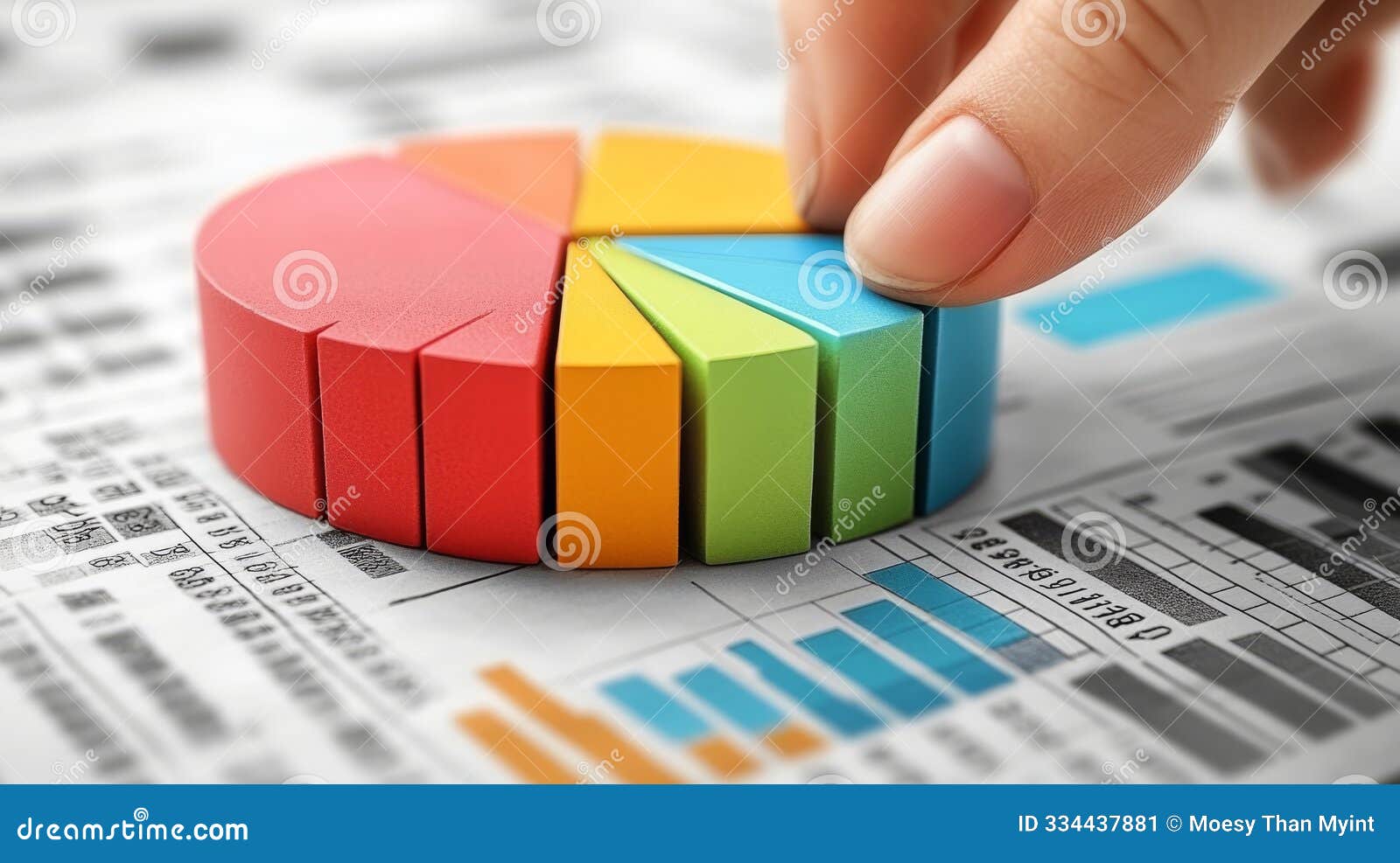 Strategic Business Plan with Pie Chart and Bar Graphs Stock ...