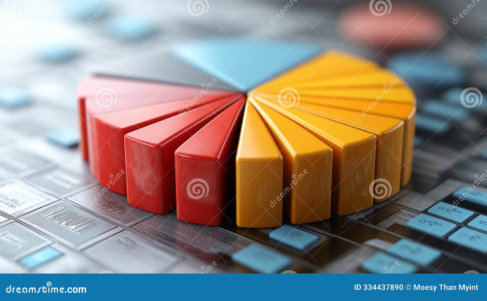 Strategic Business Plan with Pie Chart and Bar Graphs Stock ...