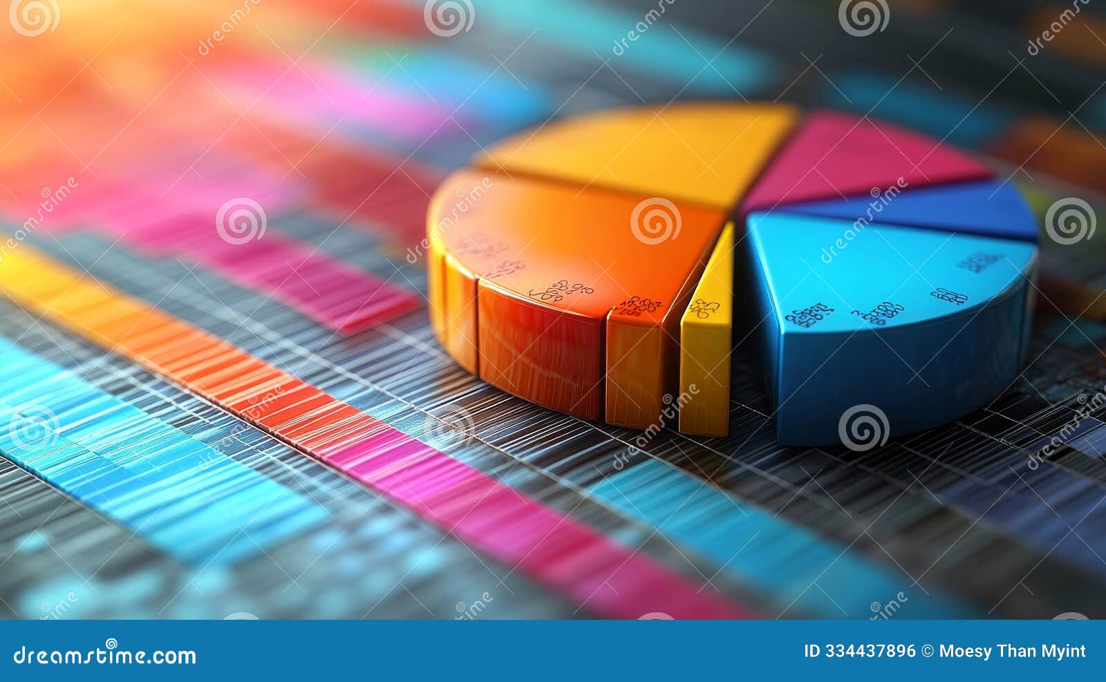Strategic Business Plan with Pie Chart and Bar Graphs Stock ...