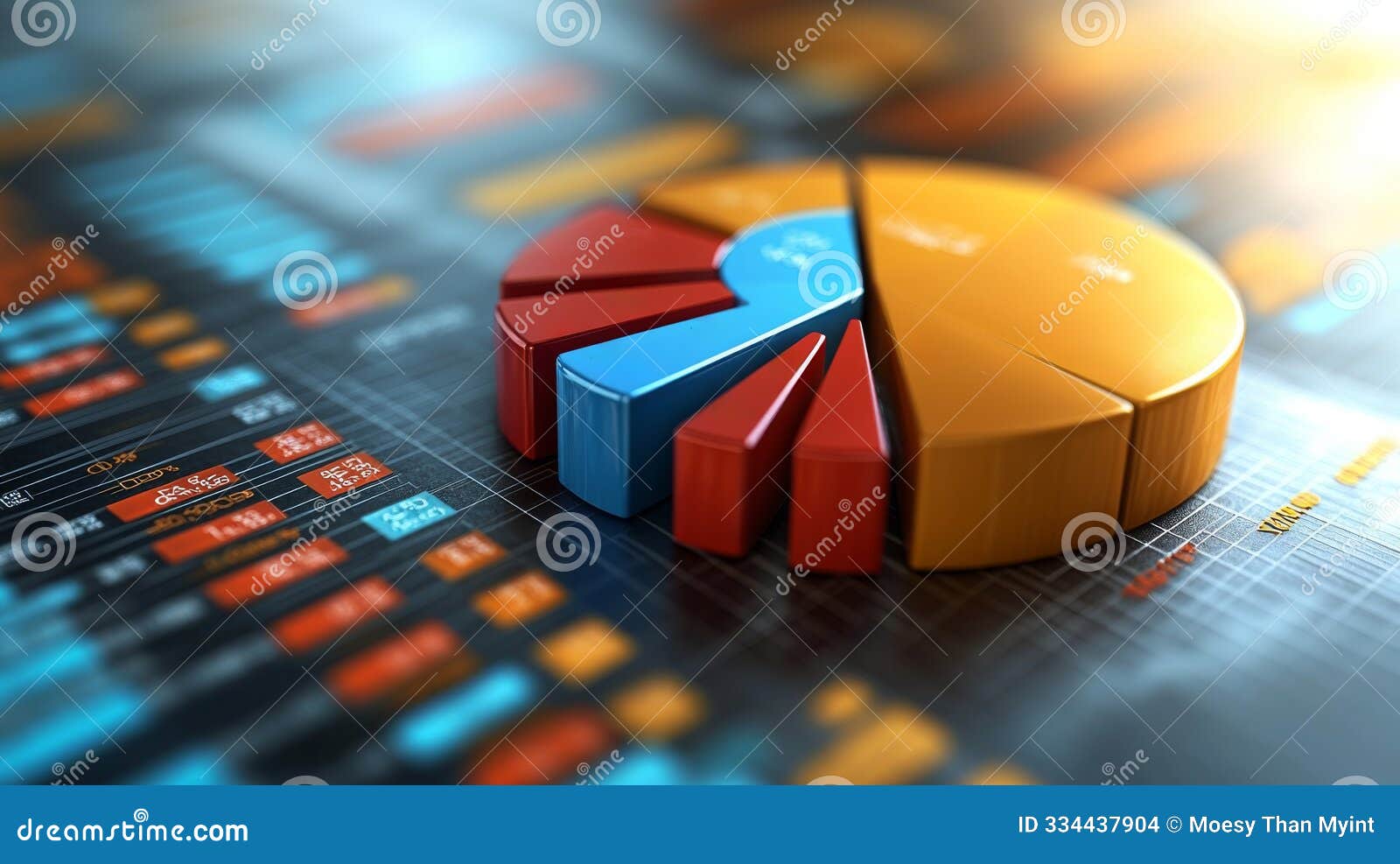 Strategic Business Plan with Pie Chart and Bar Graphs Stock Illustration - Illustration of ...