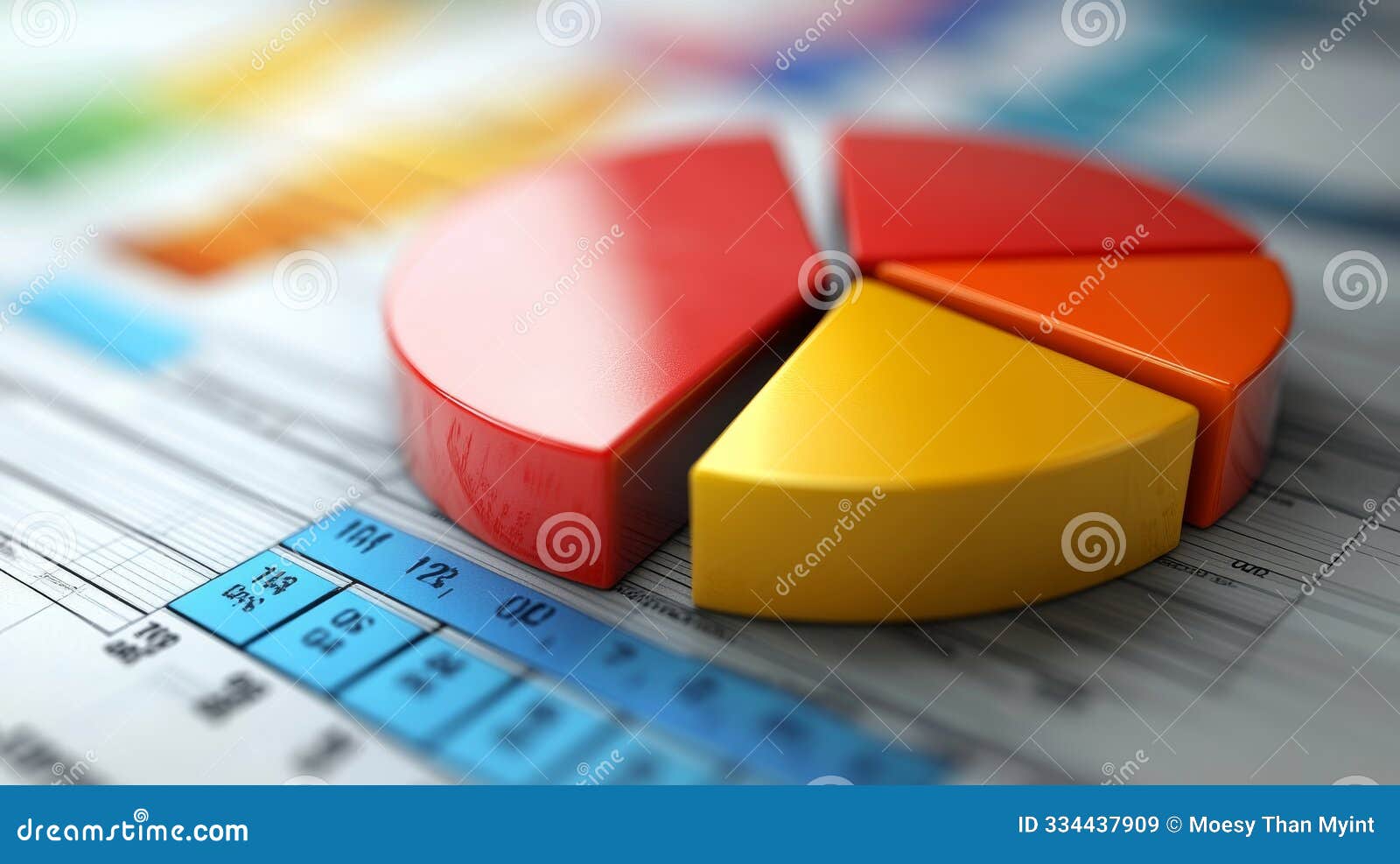 Strategic Business Plan with Pie Chart and Bar Graphs Stock ...