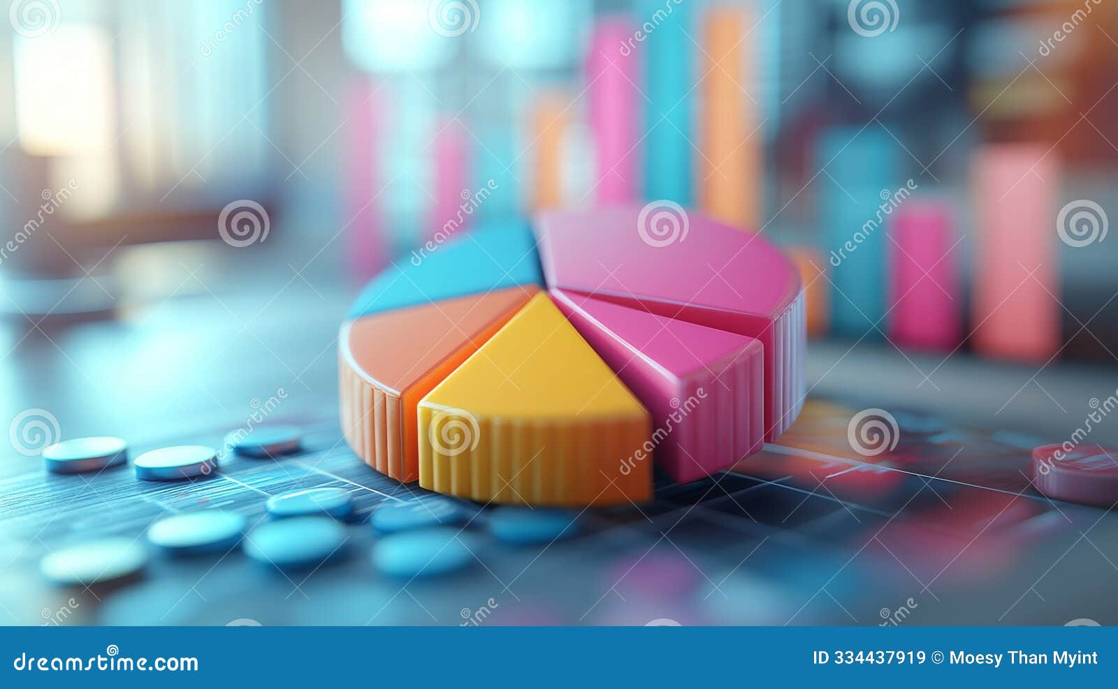 Strategic Business Plan with Pie Chart and Bar Graphs Stock ...