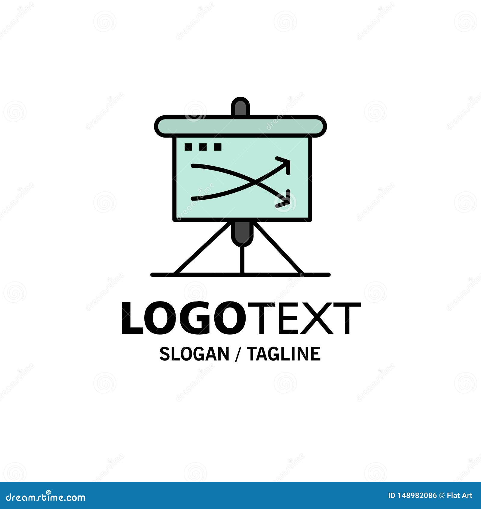 Strategic, Business, Plan, Planning, Graph Business Logo Template. Flat ...