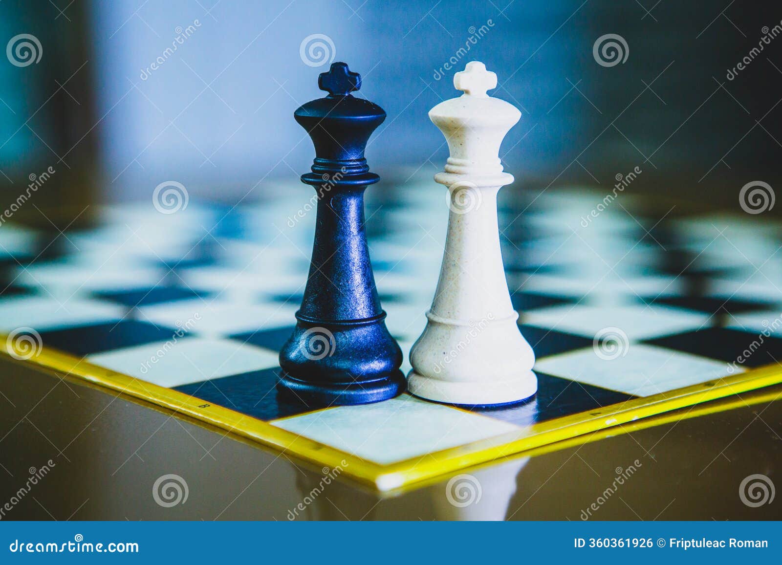 Strategic Chess Game in Progress on a Checkered Board Stock Photo ...