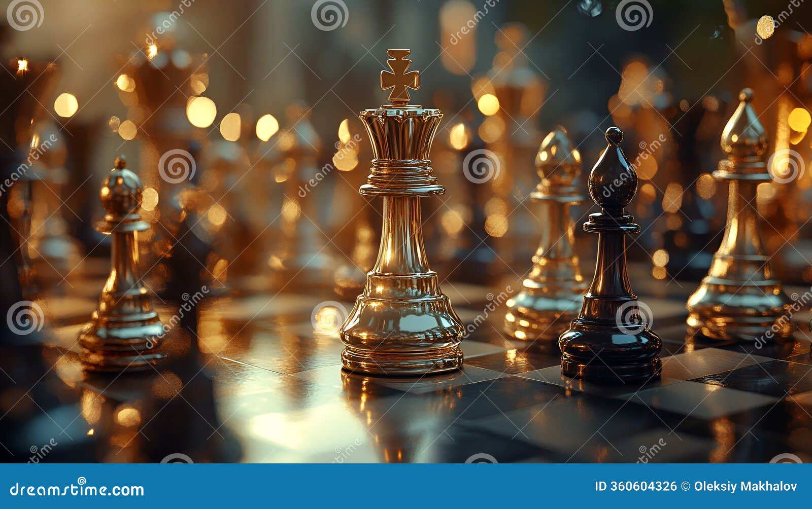 Strategic Chess Pieces on Chessboard with King and Rook in Focus Stock ...