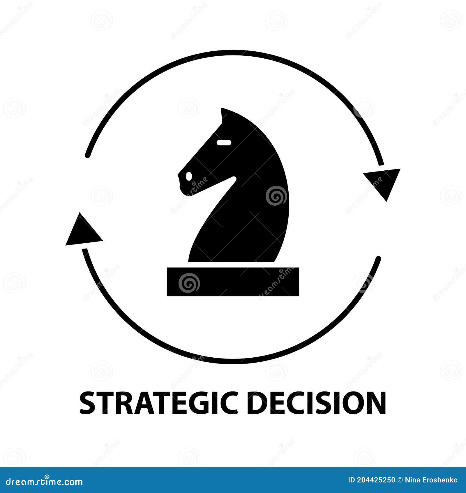 Strategic Decision Icon, Black Vector Sign with Editable Strokes ... Strategic Decision Icon, Black Vector Sign with Editable Strokes ...