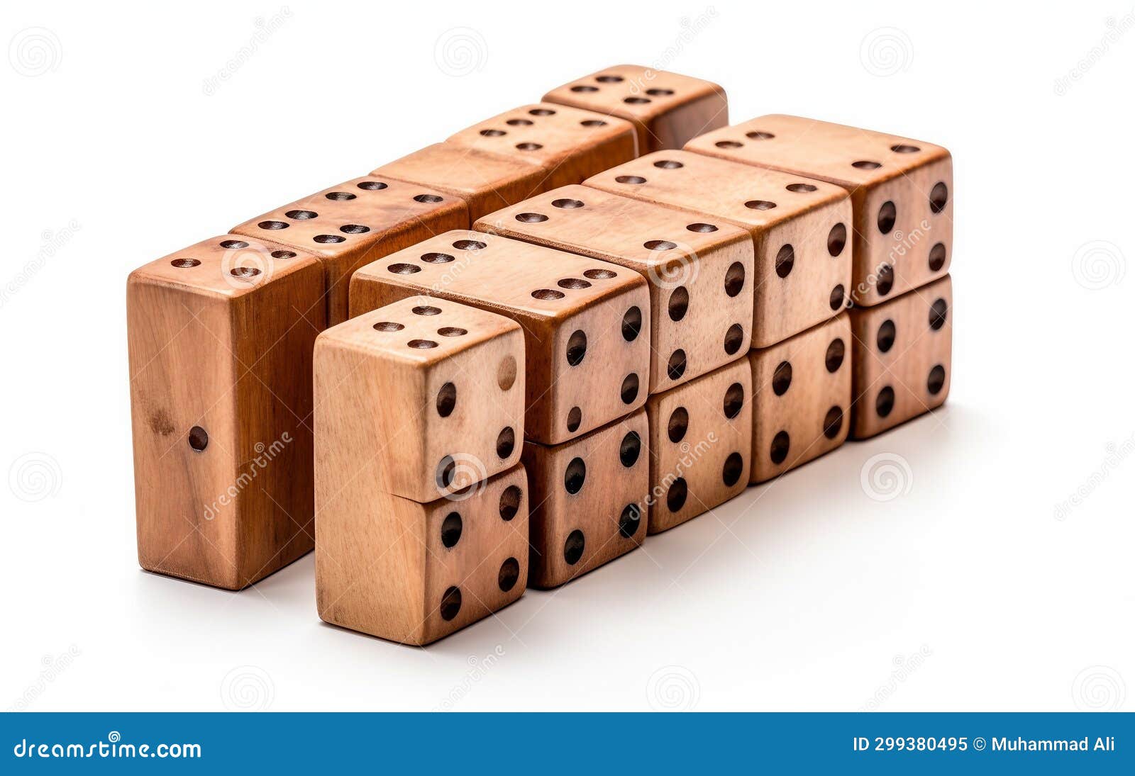 Strategic Domino Display on White Background Stock Image - Image of ...