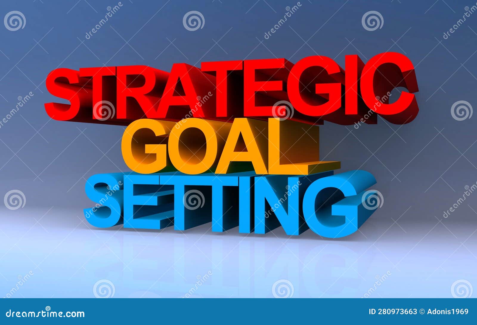 Strategic Goal Setting on Blue Stock Illustration - Illustration of ...