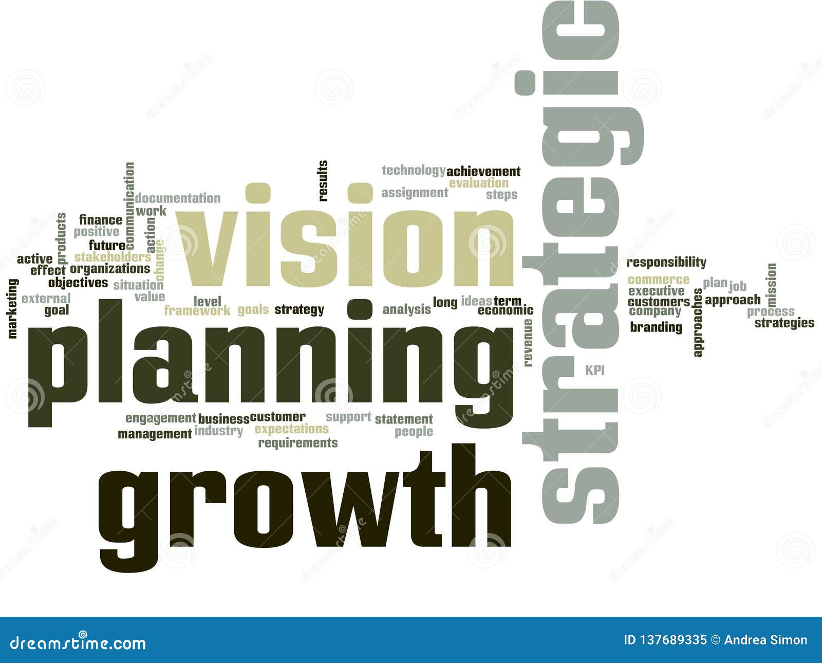 Strategic Growth Word Cloud Stock Illustration - Illustration of areas ...