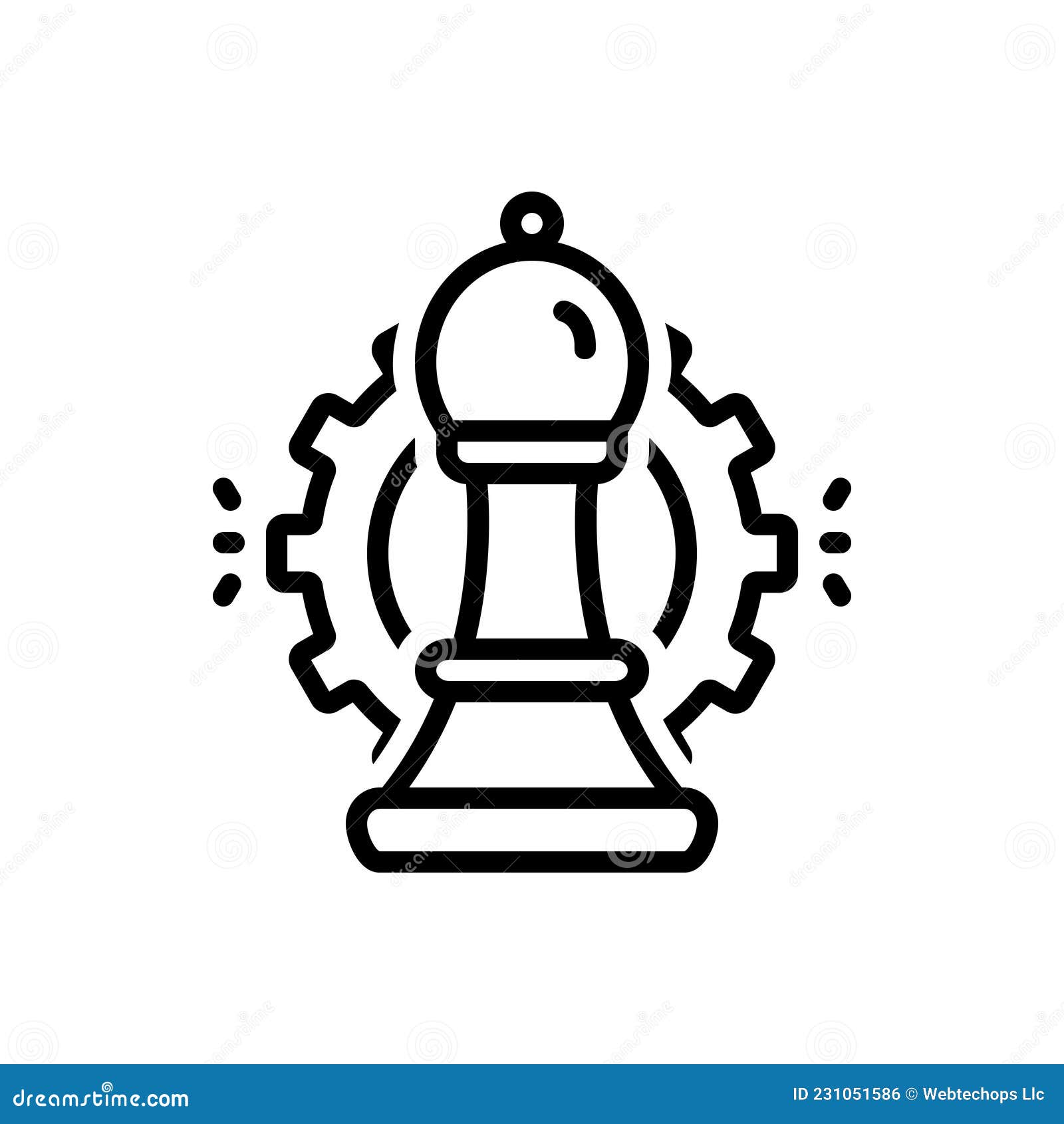 Black Line Icon for Strategic, Tactical and Strategical Stock Vector ...