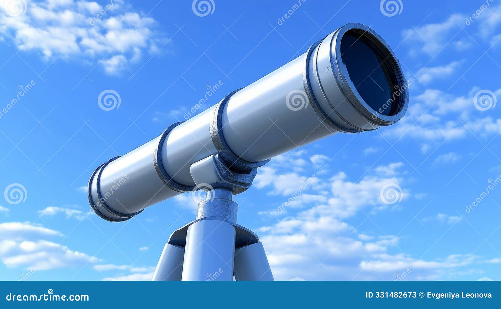 Strategic Insight Symbolized Telescope Representing Business Vision and ...