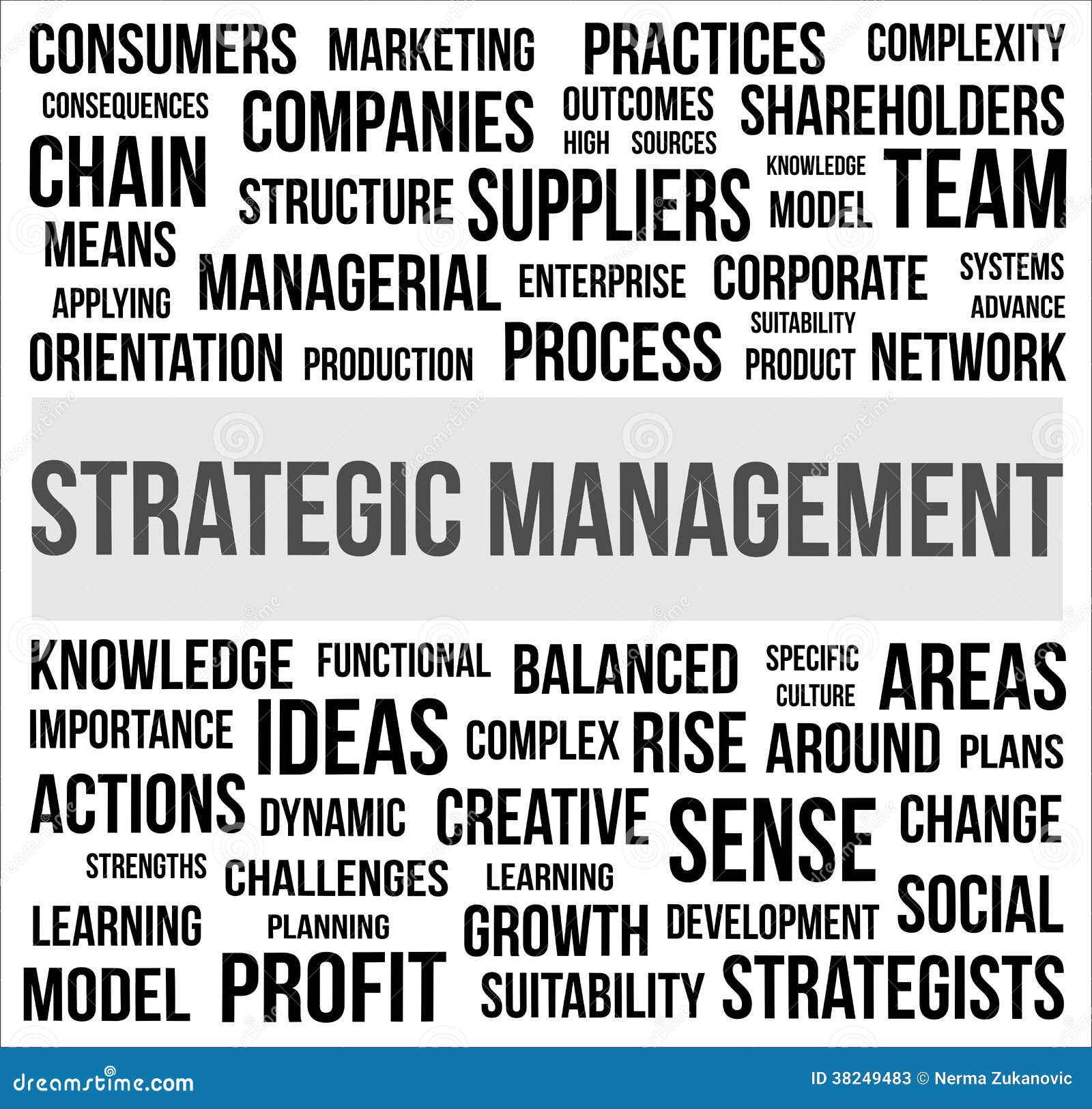 STRATEGIC MANAGEMENT stock vector. Illustration of strategists - 38249483