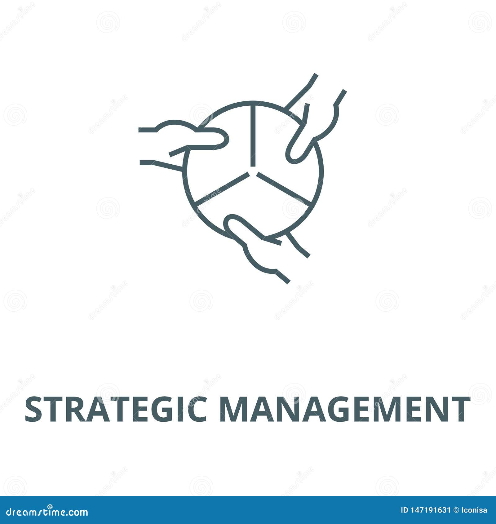 Strategic Management Vector Line Icon, Linear Concept, Outline Sign ... Strategic Management Vector Line Icon, Linear Concept, Outline Sign ...