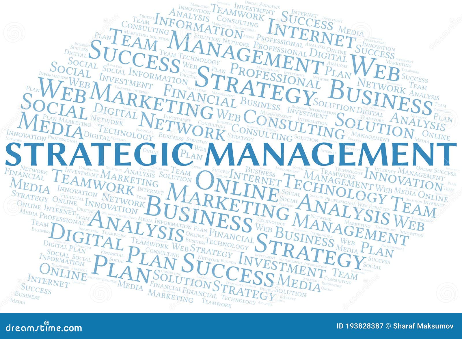Strategic Management Word Cloud Create with Text only. Stock Vector ...