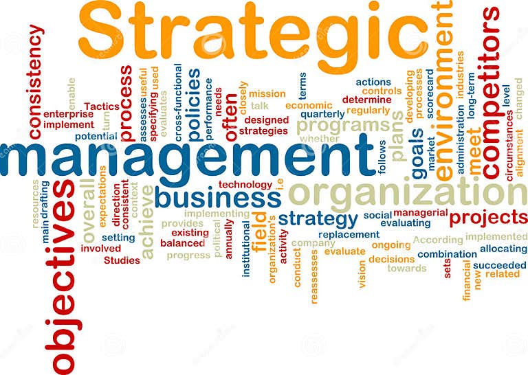 Strategic Management Wordcloud Stock Illustration - Illustration of ...