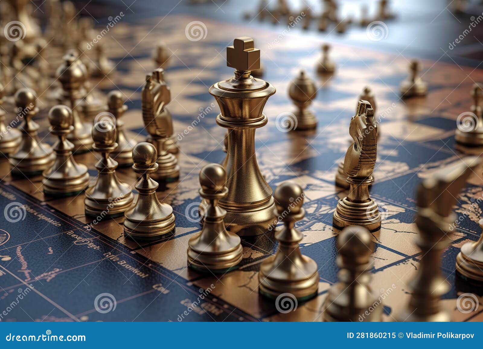Strategic Plan Concept. Chess Pieces on the Board Stock Illustration ...