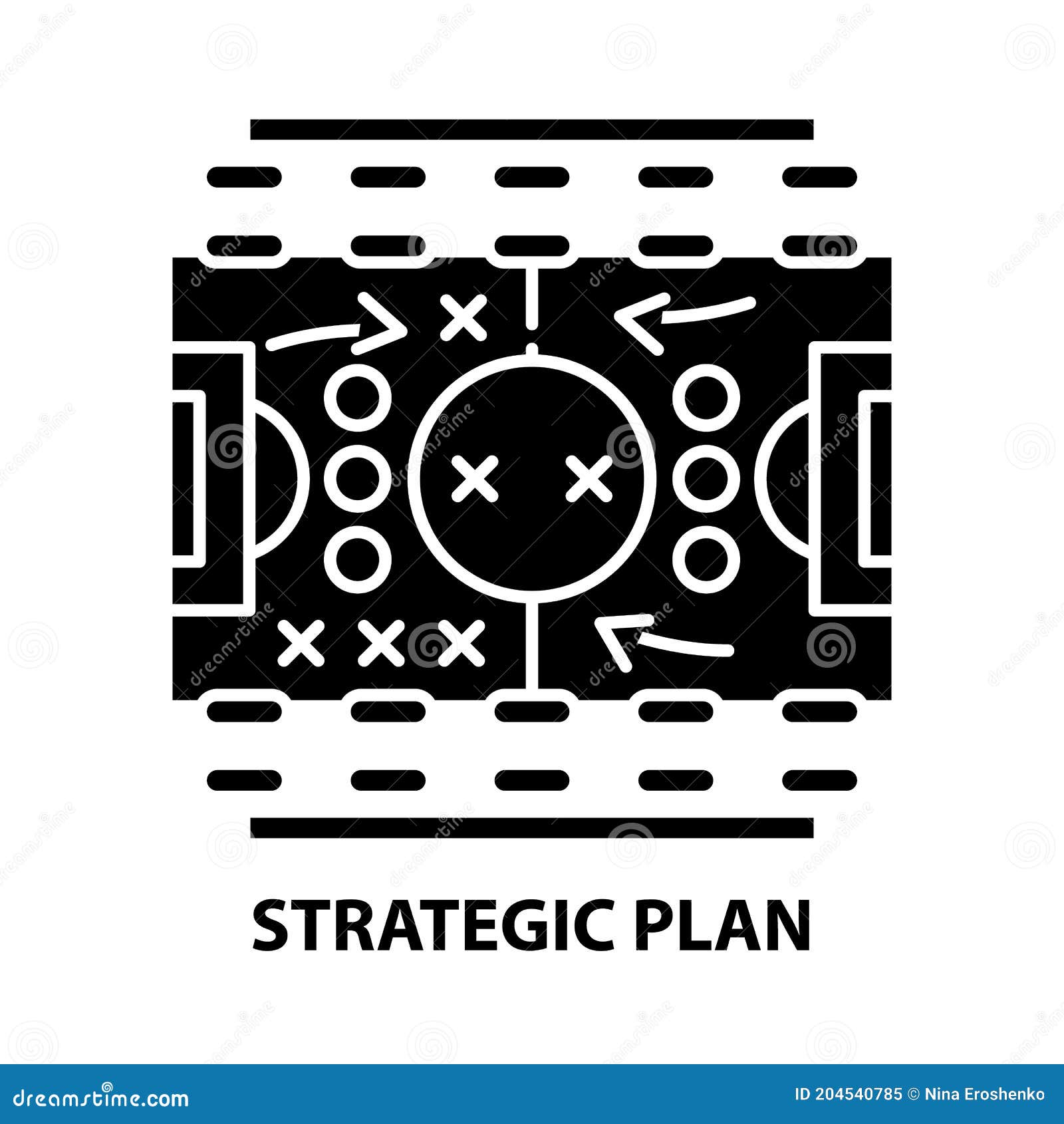 Strategic Plan Symbol Icon, Black Vector Sign with Editable Strokes ...